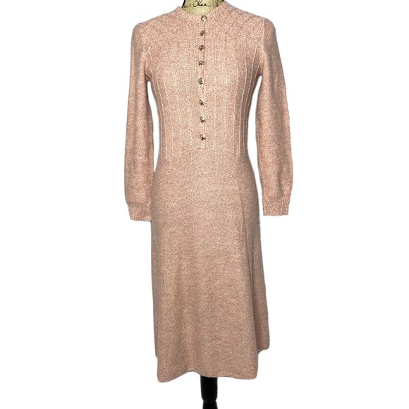 St. John | Dresses | St John Pink Wool Blend Knit Dress | Poshmark